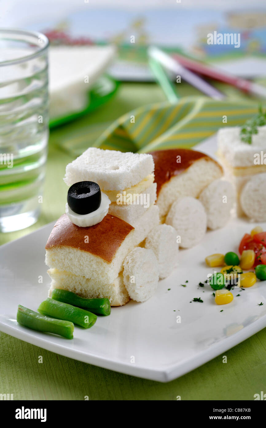 cheese omelette train, children Stock Photo - Alamy