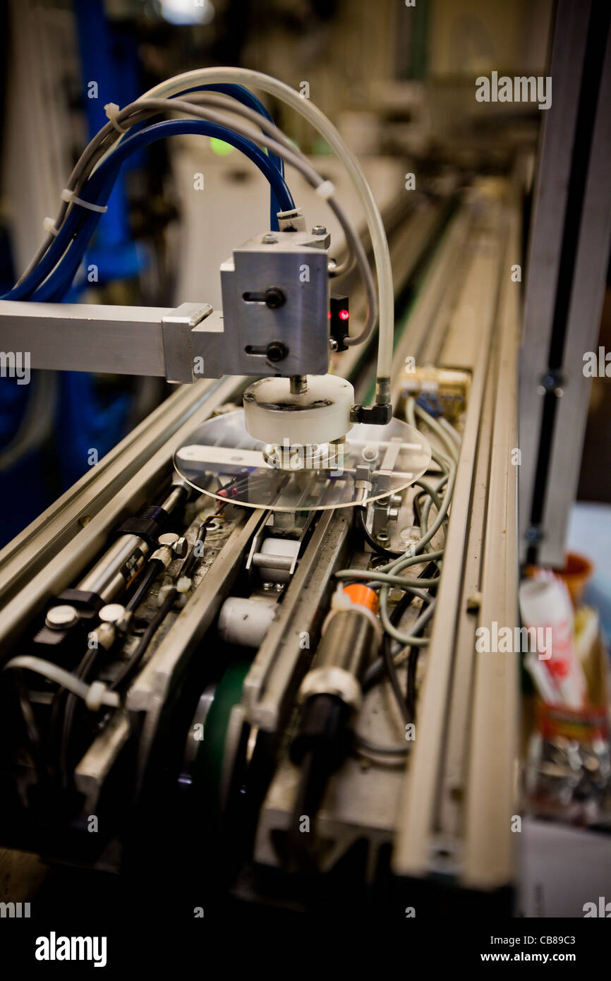 Production of CDs and DVDs at GZ Digital Media a.s. production facility ...