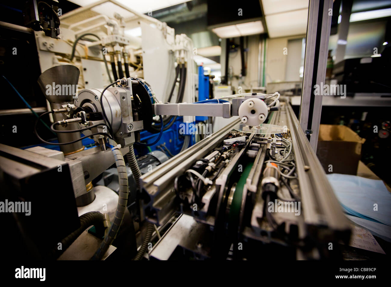 Production of CDs and DVDs at GZ Digital Media a.s. production facility ...