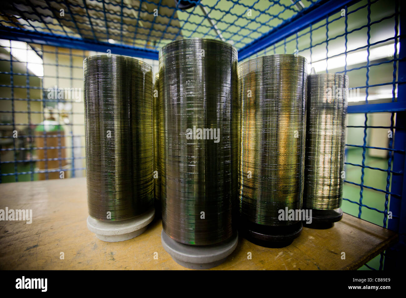 Production of CDs and DVDs at GZ Digital Media a.s. production facility ...