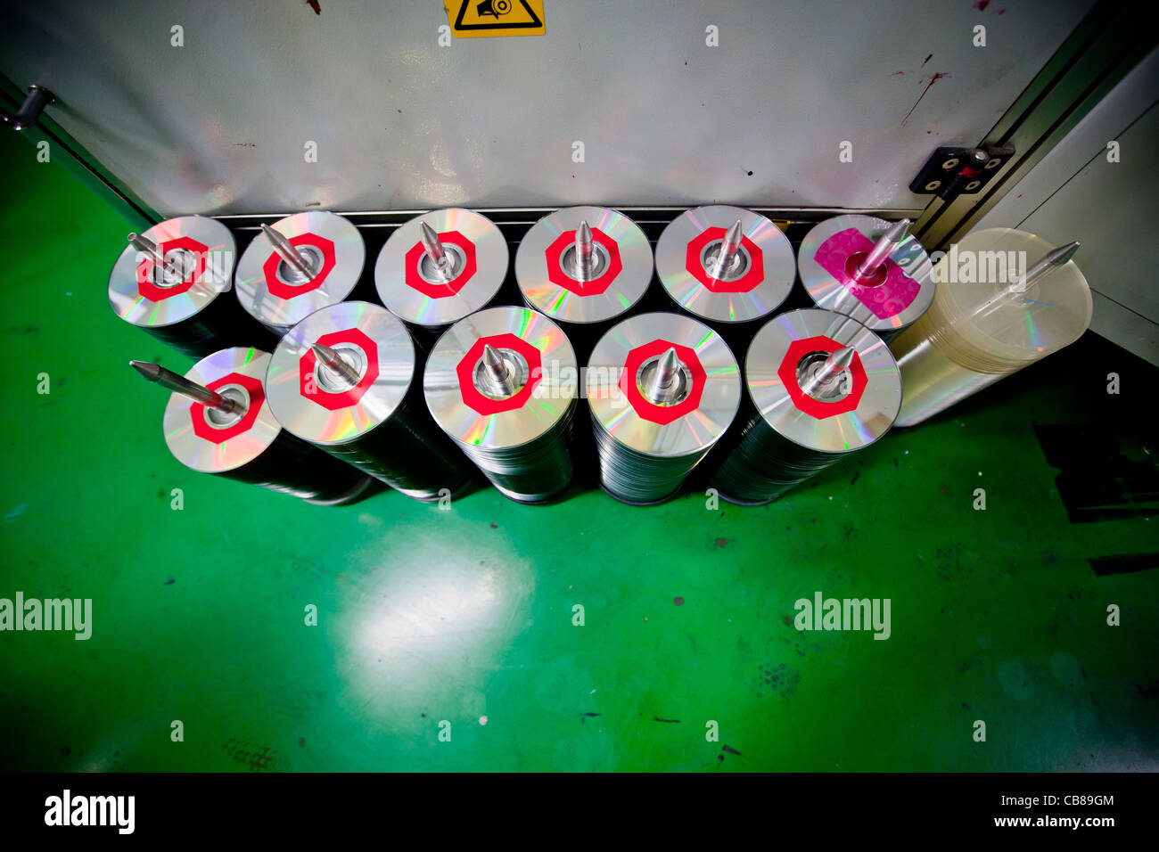 Production of CDs and DVDs at GZ Digital Media a.s. production facility ...