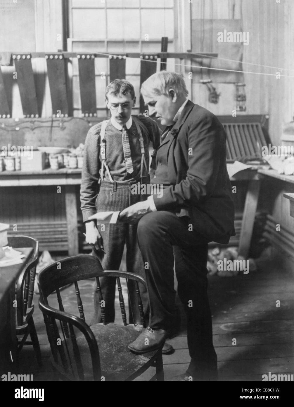 Vintage photo of American inventor and businessman Thomas Alva Edison ...