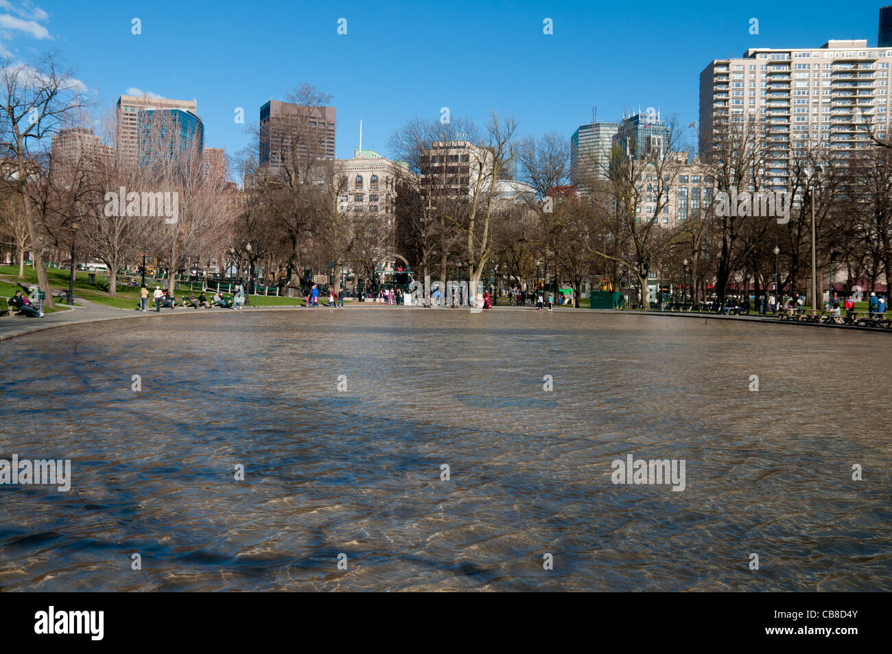 The Boston Common Frog Pond in springtime Stock Photo - Alamy