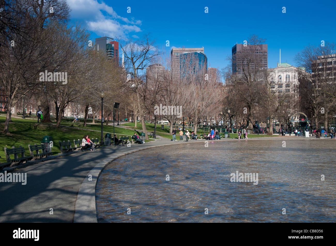 Boston common frog pond hi-res stock photography and images - Alamy