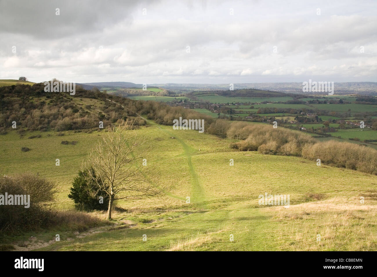 harting down on the south downs in west sussex Stock Photo - Alamy