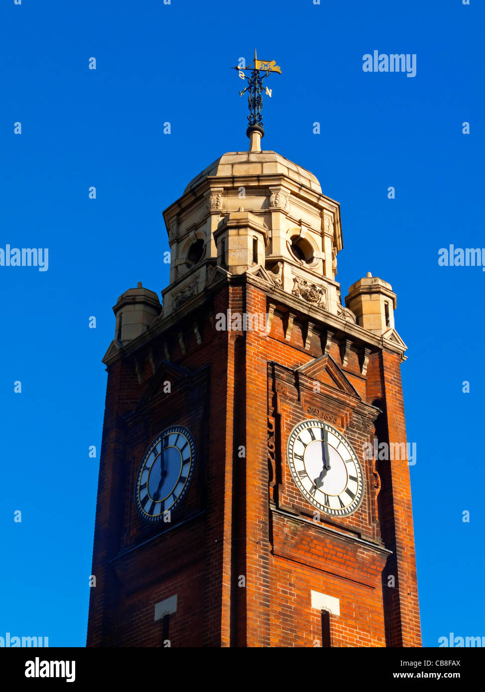 Clock tower in the centre of Crouch End Broadway in Haringey North ...