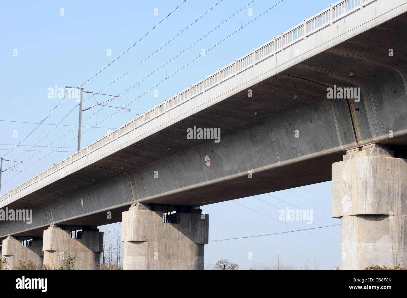 overpass bridge railroad railway viaduct rail architecture train sky ...