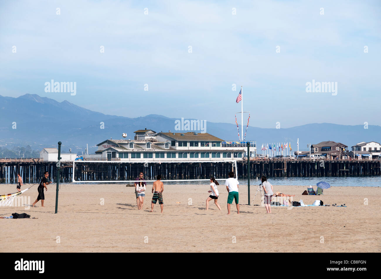 Stearns Wharf Santa Barbara Pier restaurant beach California United ...