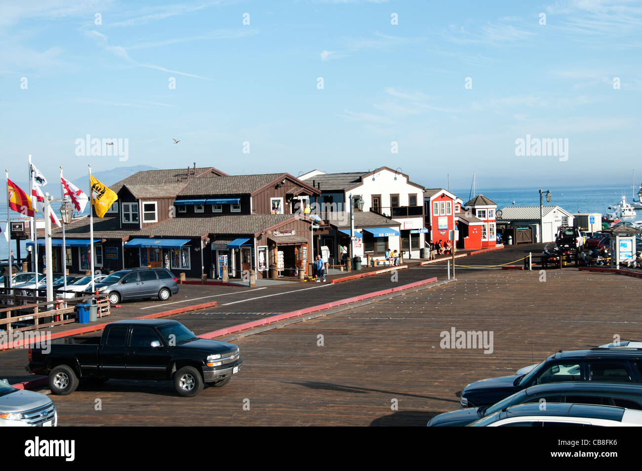 Stearns Wharf Santa Barbara Pier restaurant beach California United ...