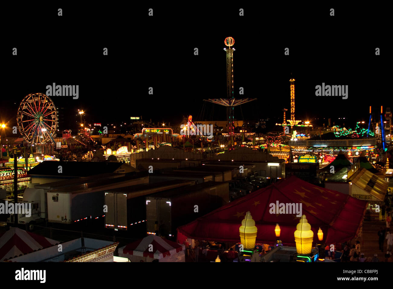 The Carnival At Night Stock Photo - Alamy