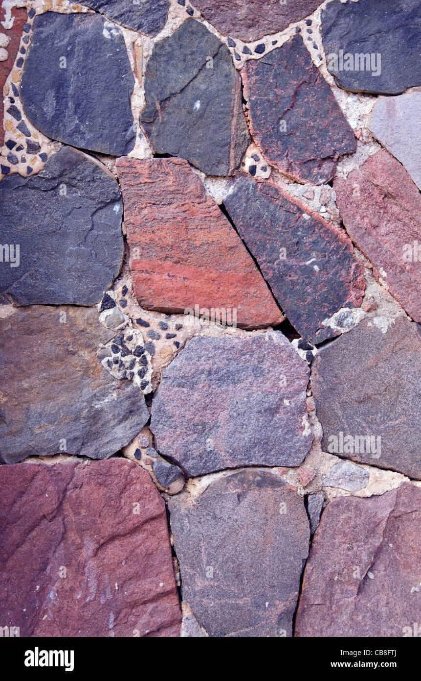 Wall built of large stone pieces. Architectural stone wall background ...