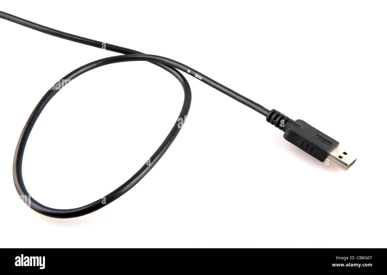 Computer power cable Cut Out Stock Images & Pictures - Alamy