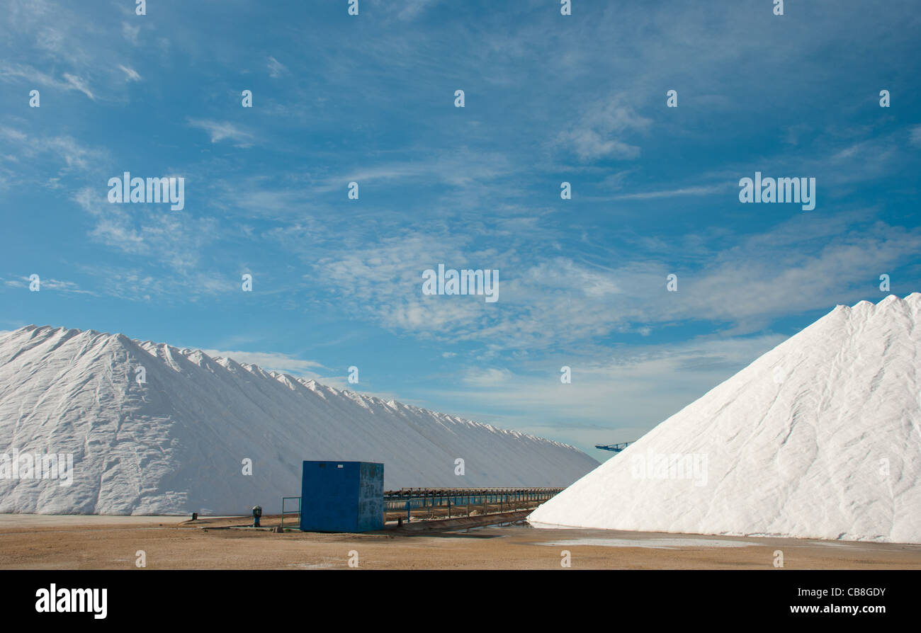 Modern salt refinery at its peak production Stock Photo - Alamy