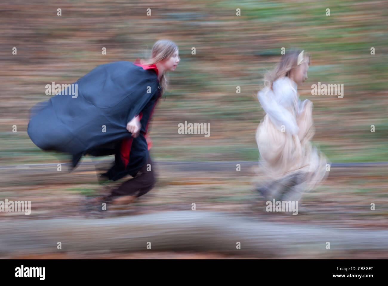 Children playing vampire running hi-res stock photography and images ...