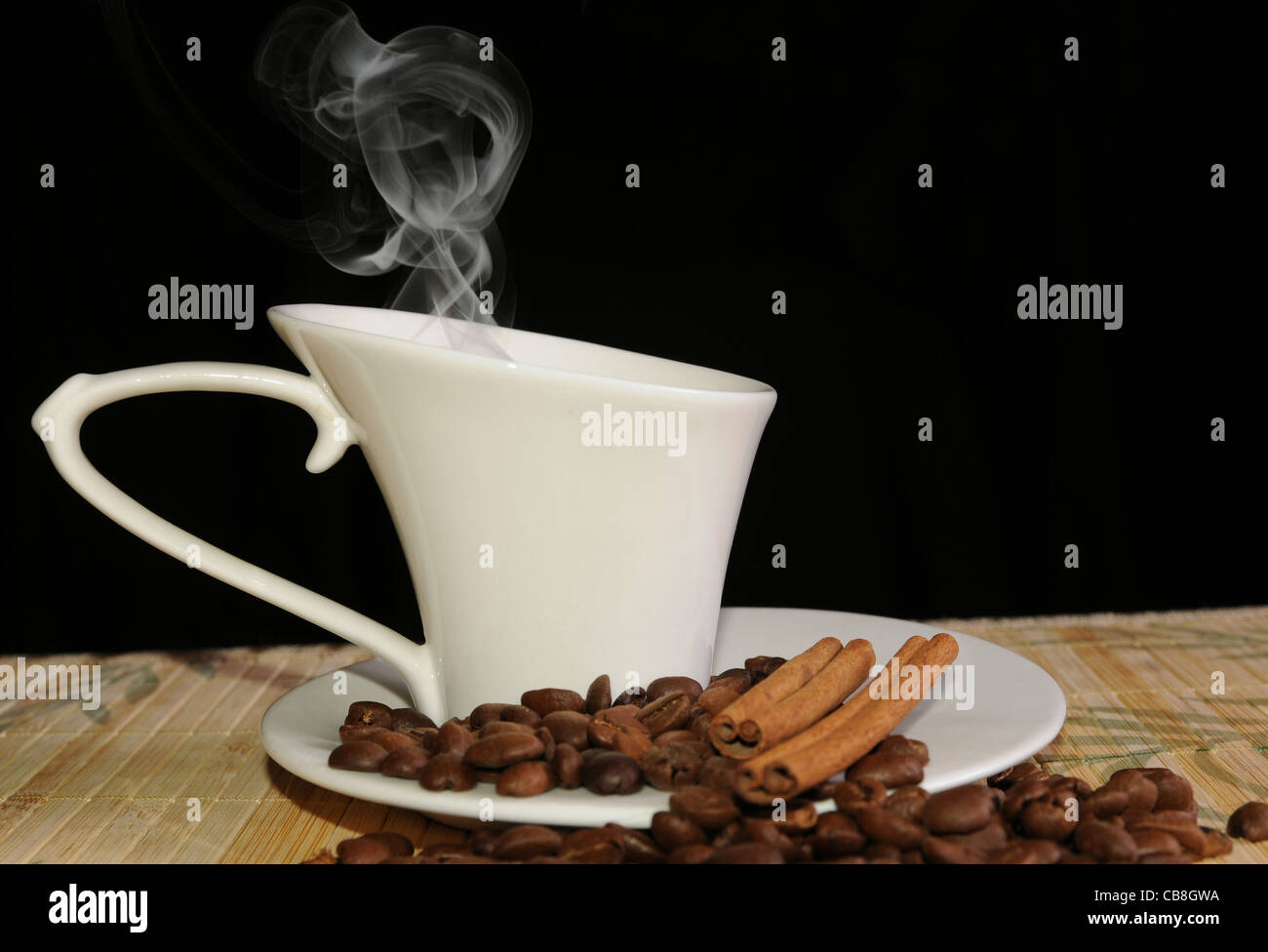Cup of hot coffee Stock Photo - Alamy