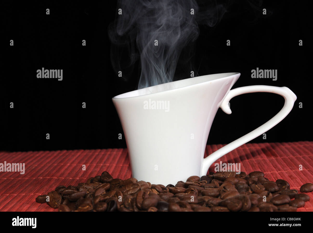 Cup of hot coffee Stock Photo - Alamy