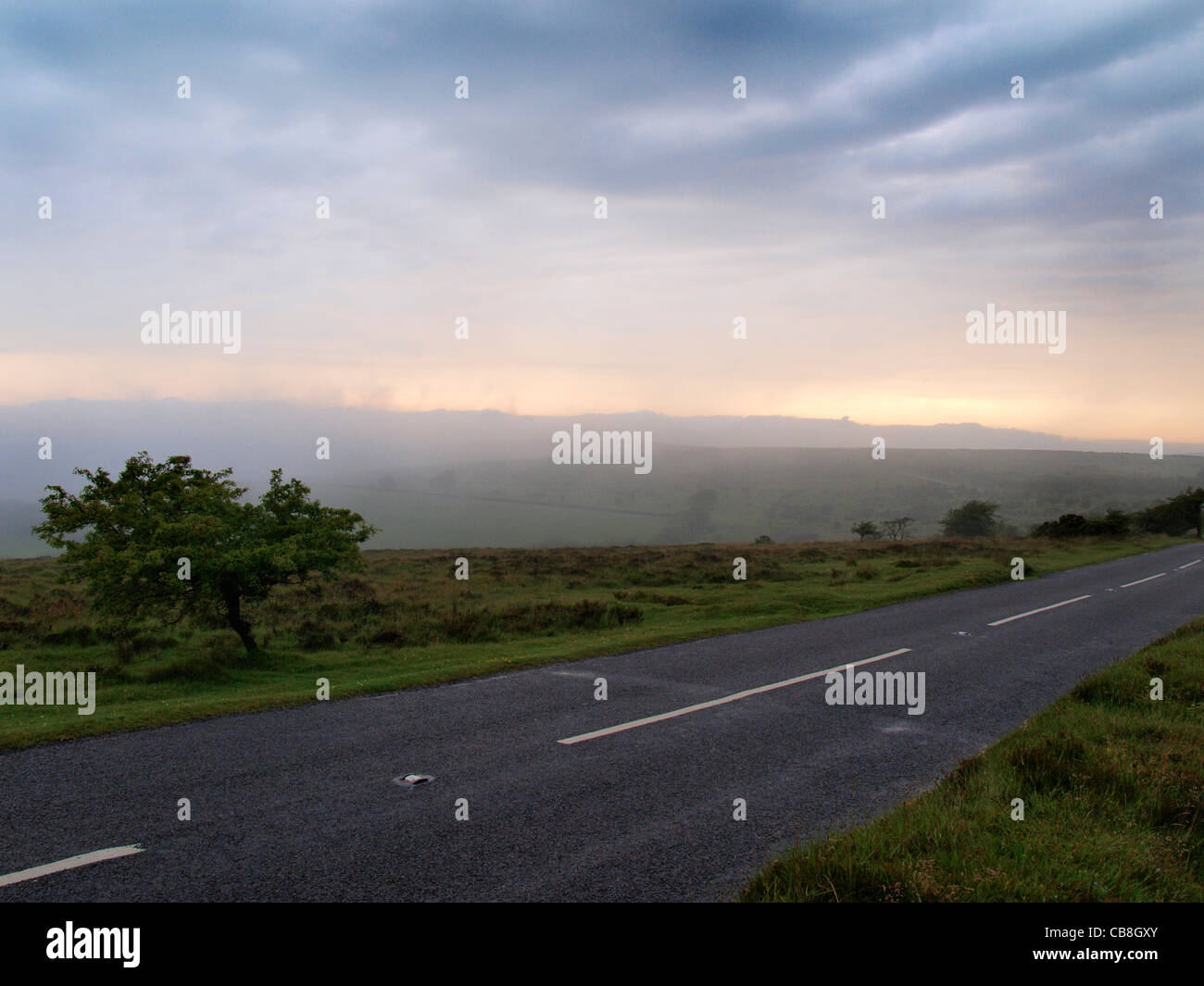 Road across the moor, Exmoor National Park, Devon, UK Stock Photo - Alamy