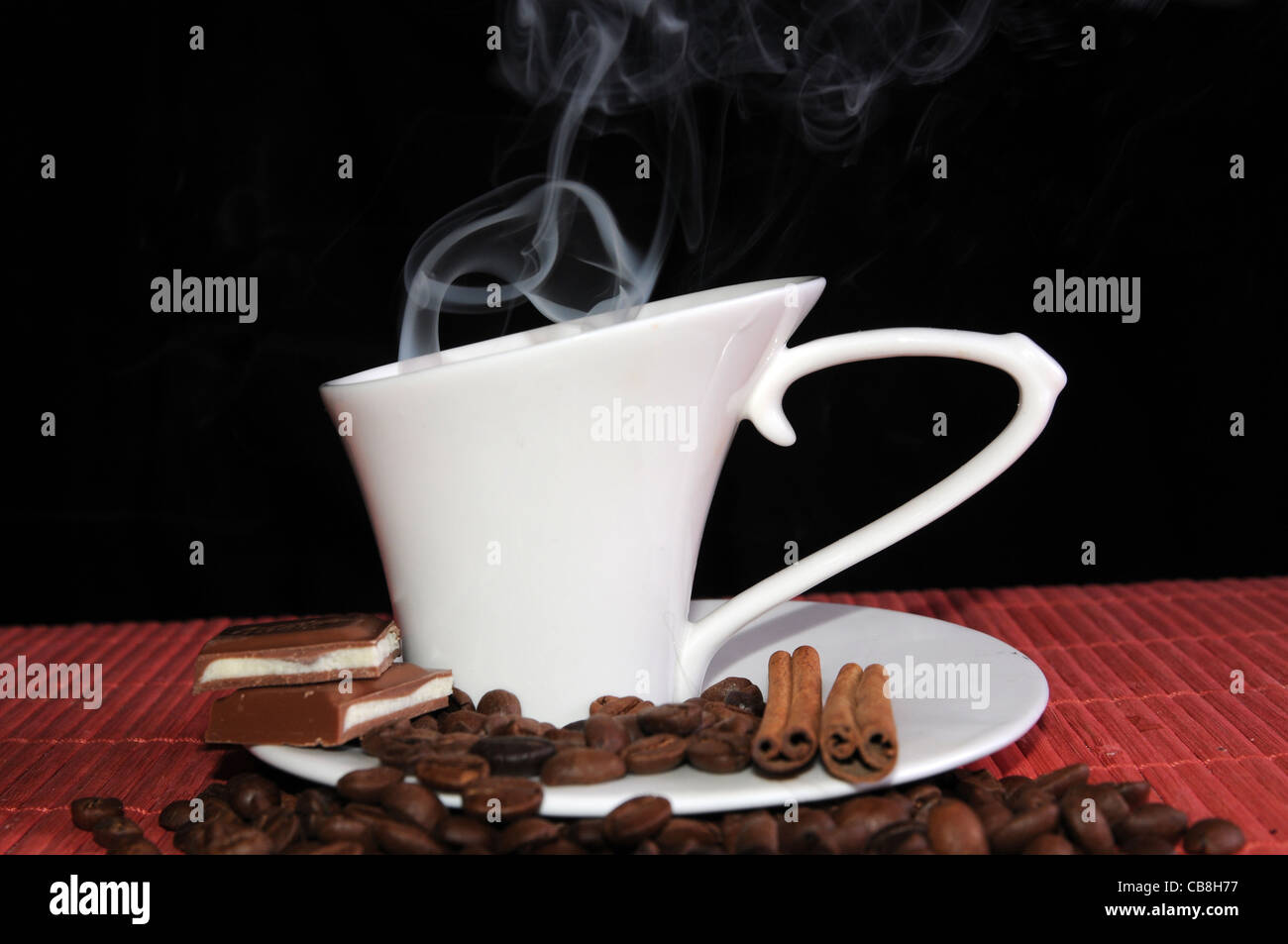 Cup of hot coffee Stock Photo - Alamy
