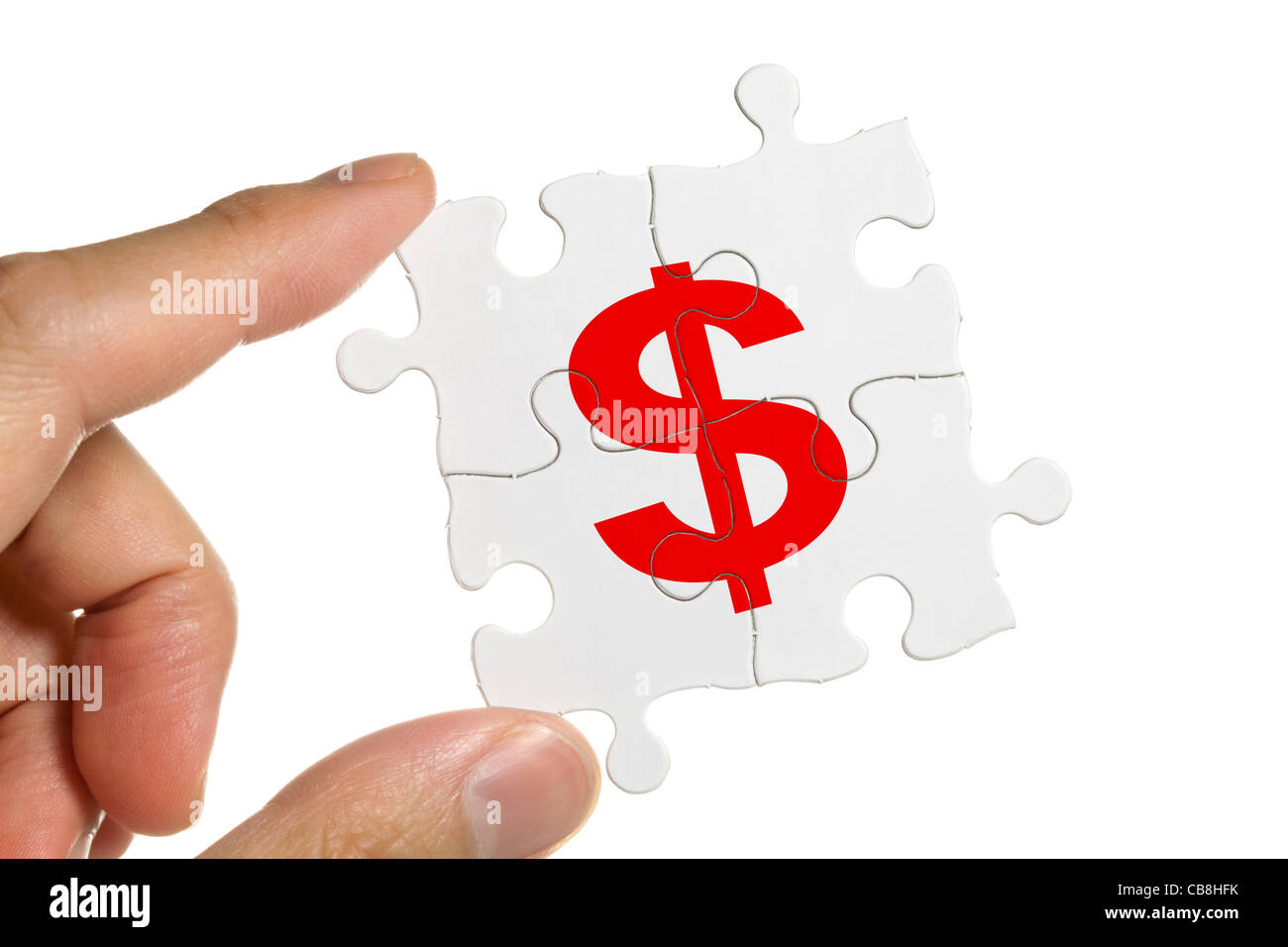 Puzzle and Dollar sign, business concept Stock Photo - Alamy