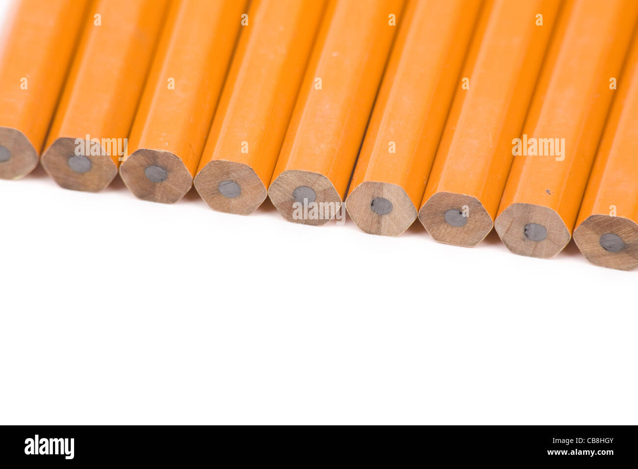 Yellow Pencils close up shot Stock Photo - Alamy