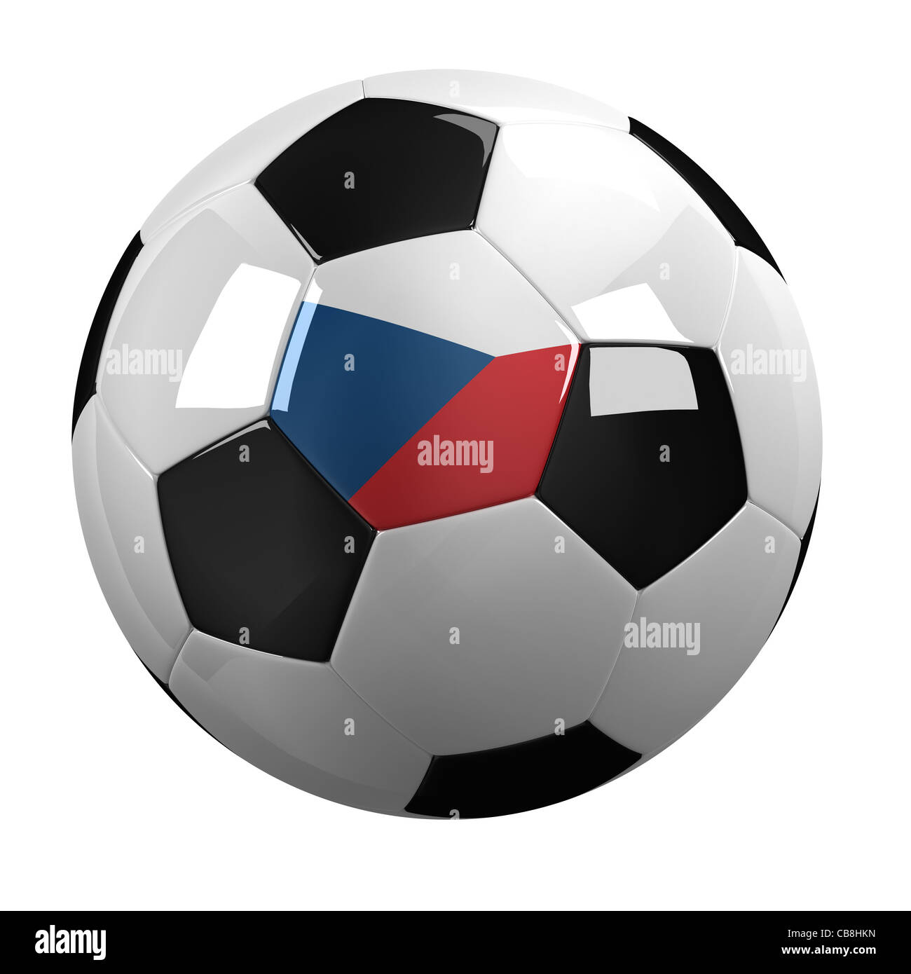 Soccer Ball with the flag of the Czech Republic on it Stock Photo - Alamy
