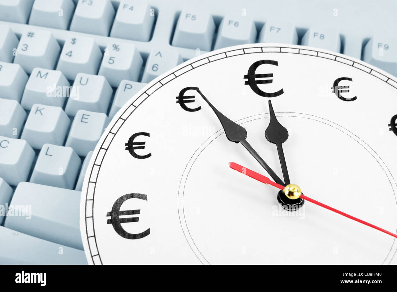 clock and Euro Symbol, concept of time is money Stock Photo - Alamy