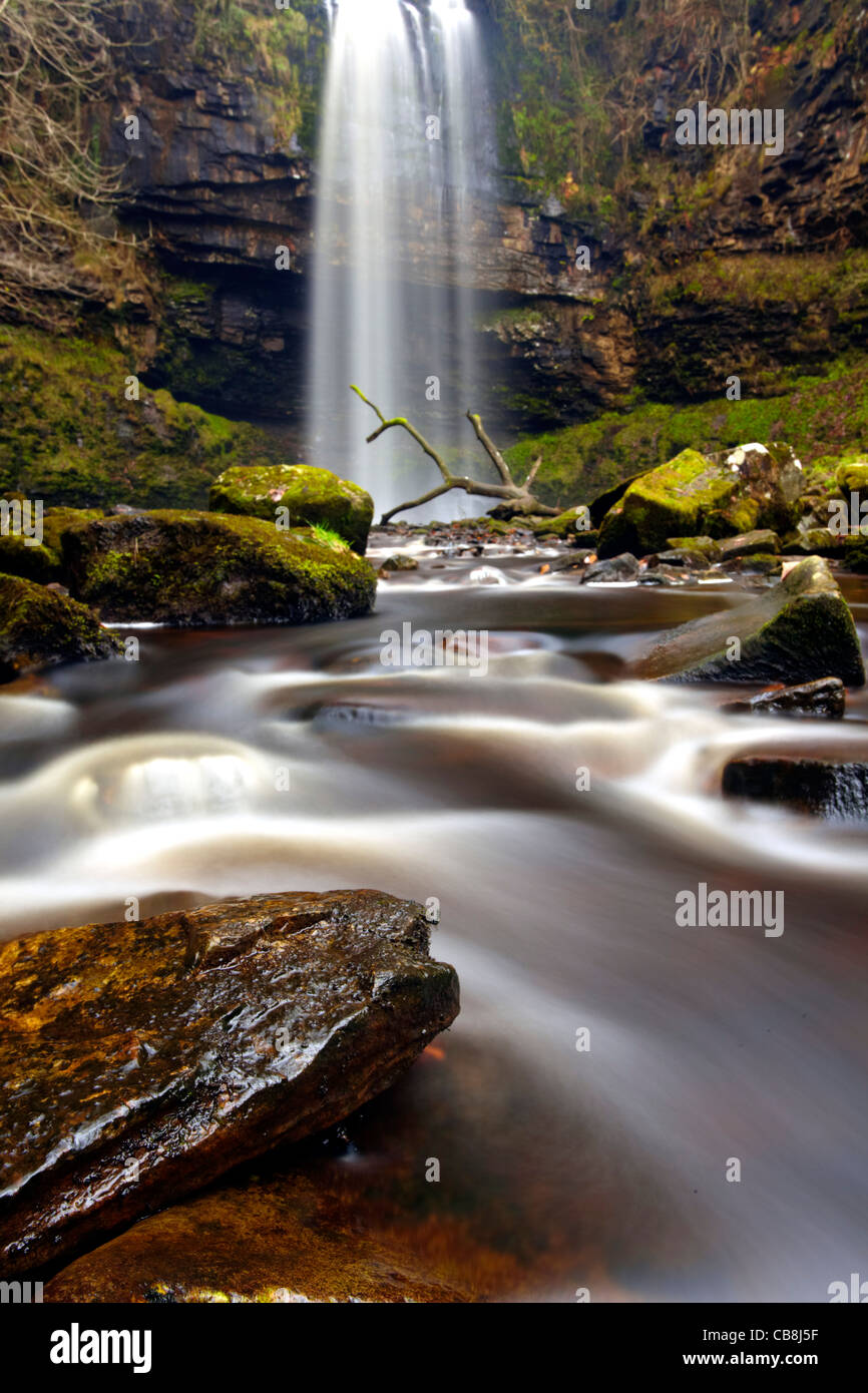 Henrhyd fall, Coelbren, Brecon Beacons Stock Photo - Alamy