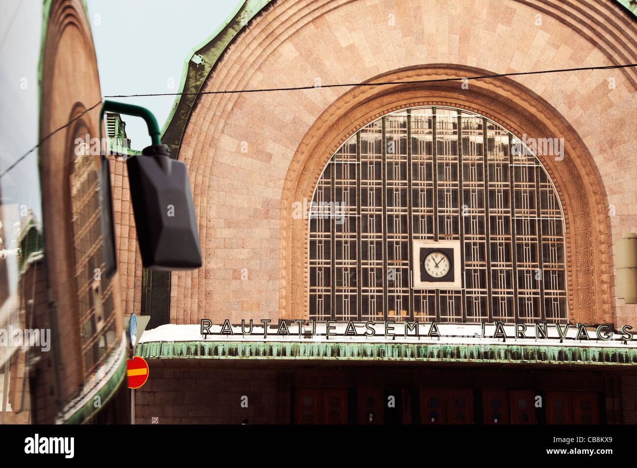 Bus by Main Railway Station Stock Photo - Alamy