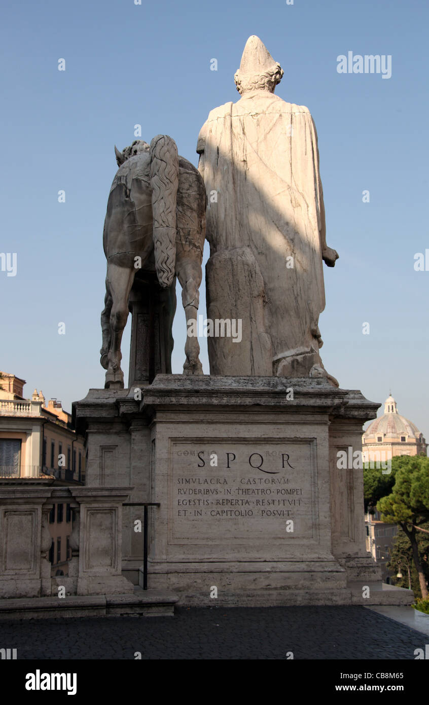 Dioscuri Statue in Rome Stock Photo - Alamy