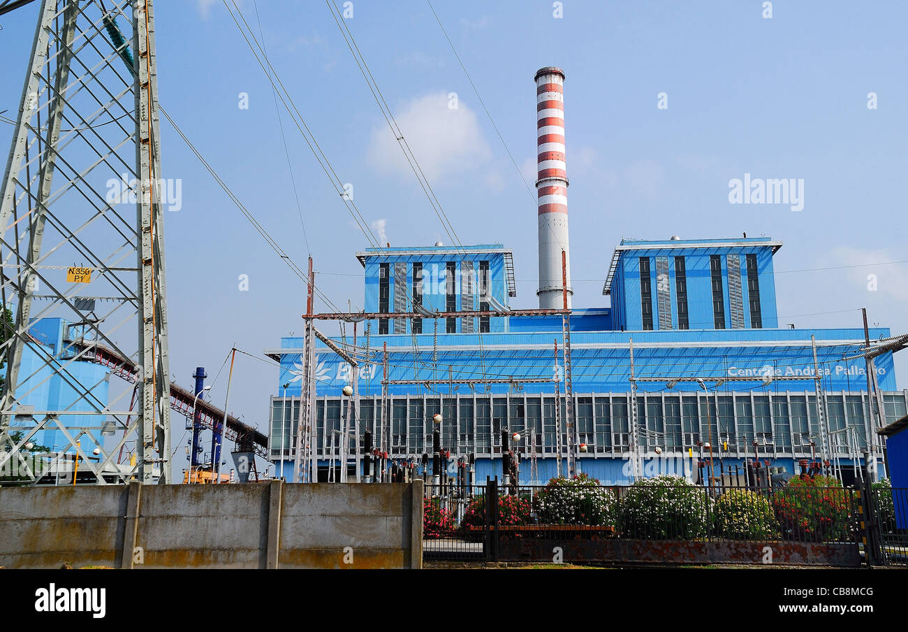 Italy, Veneto : the ENEL power plant "Andrea Palladio" of Venice ...