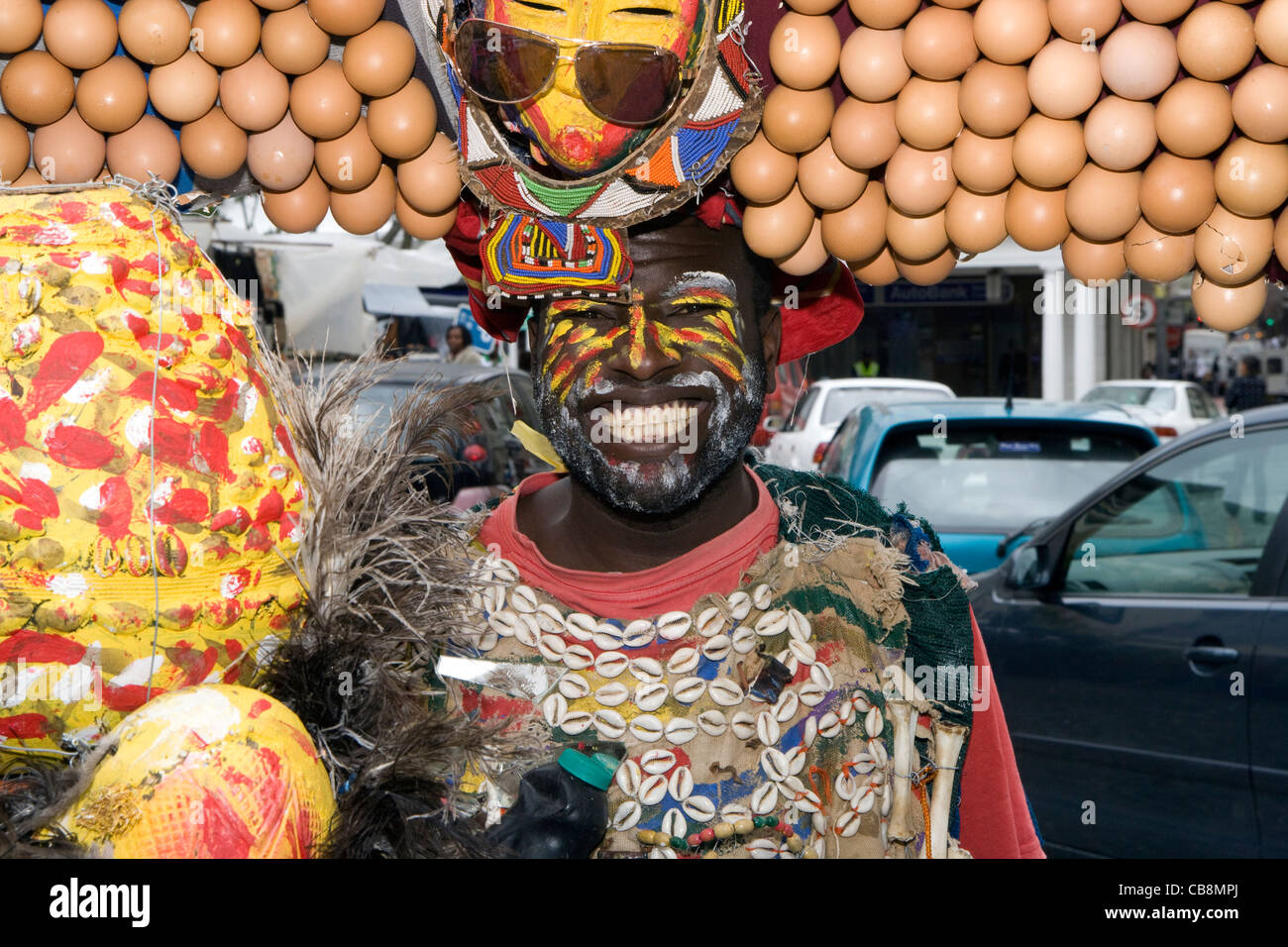 Cape Town: Greenmarket Square market - the 'Egg Man' Stock Photo - Alamy