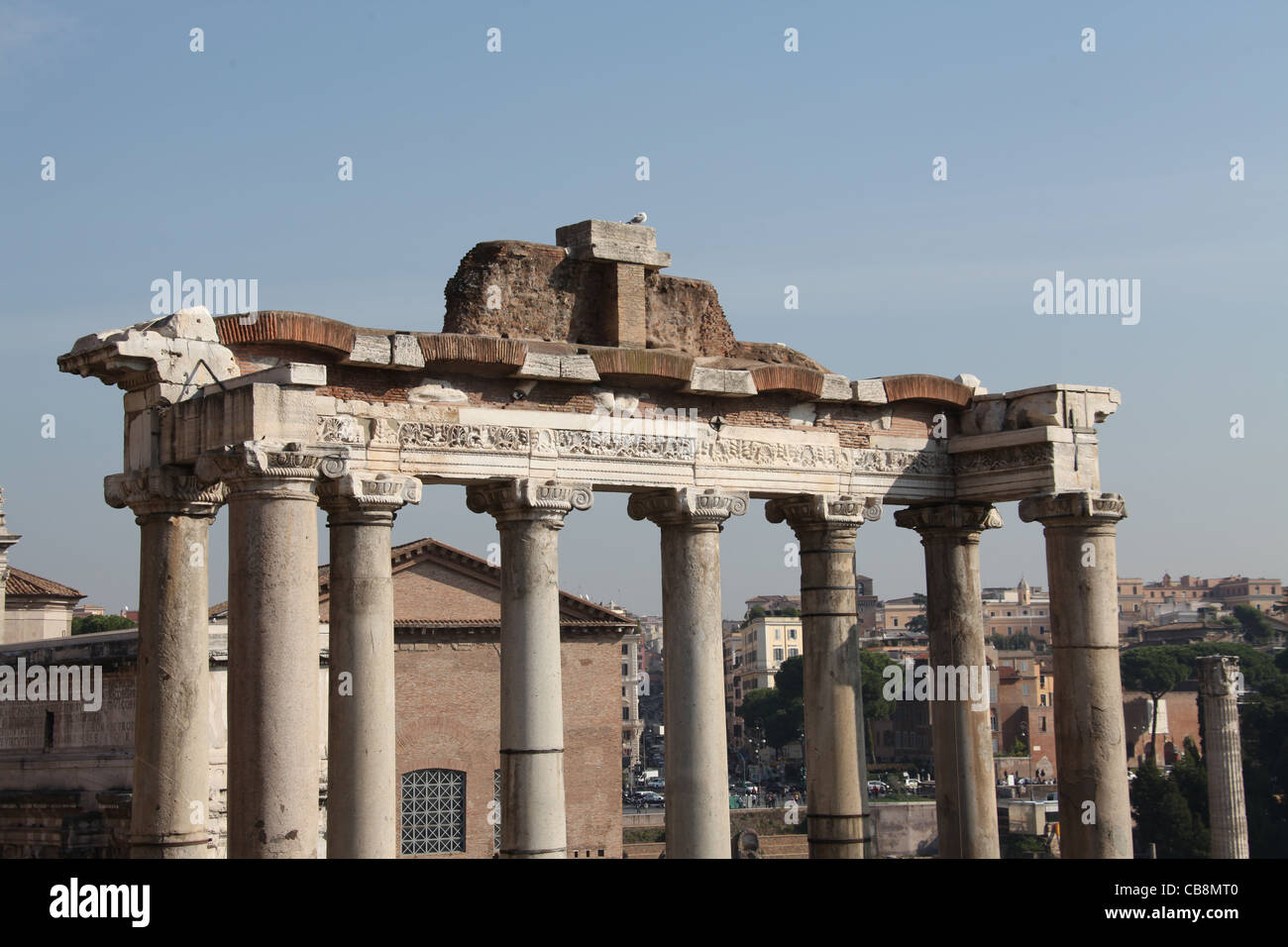 Temple of Saturn in Rome Stock Photo - Alamy