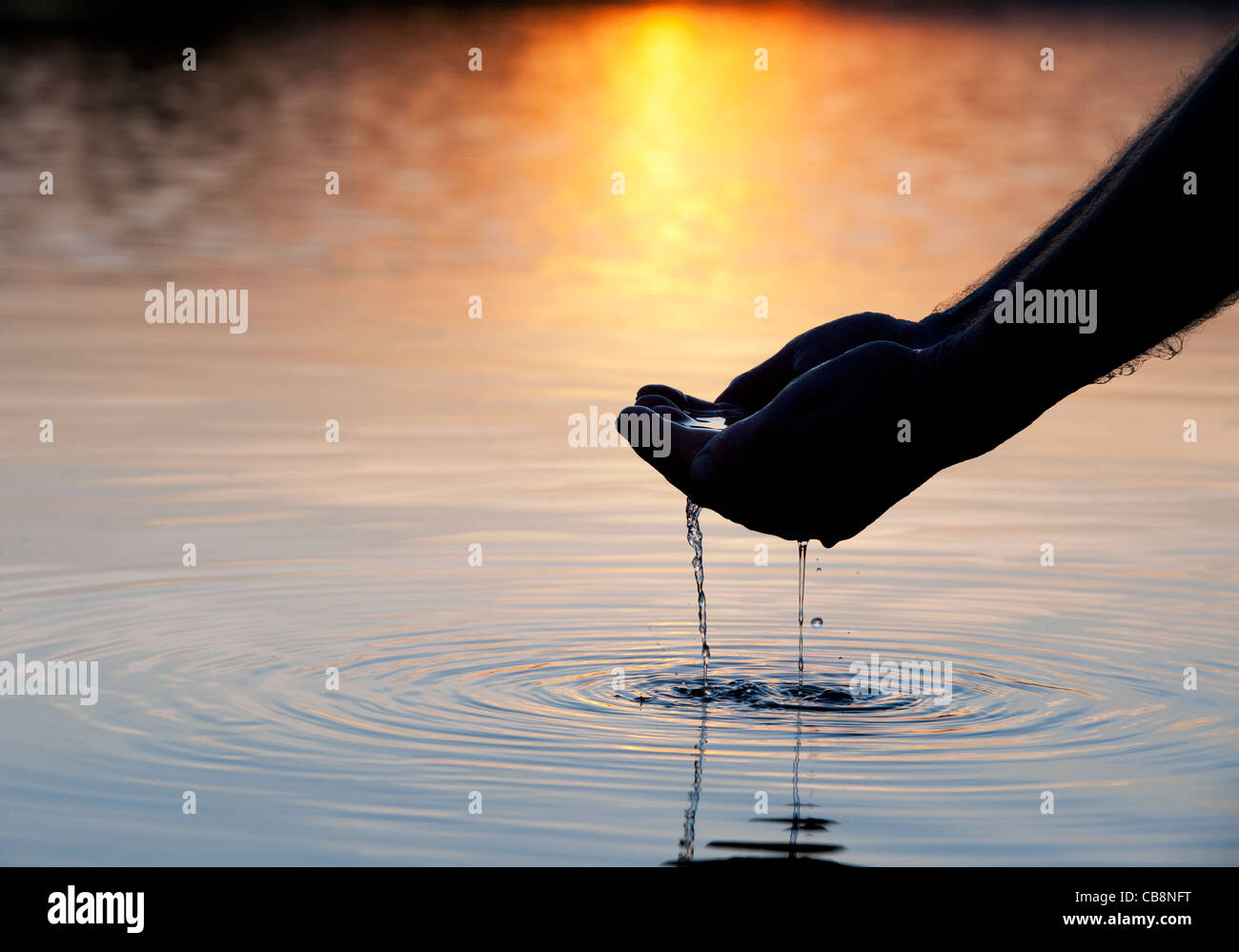 Hands scooping water hi-res stock photography and images - Alamy