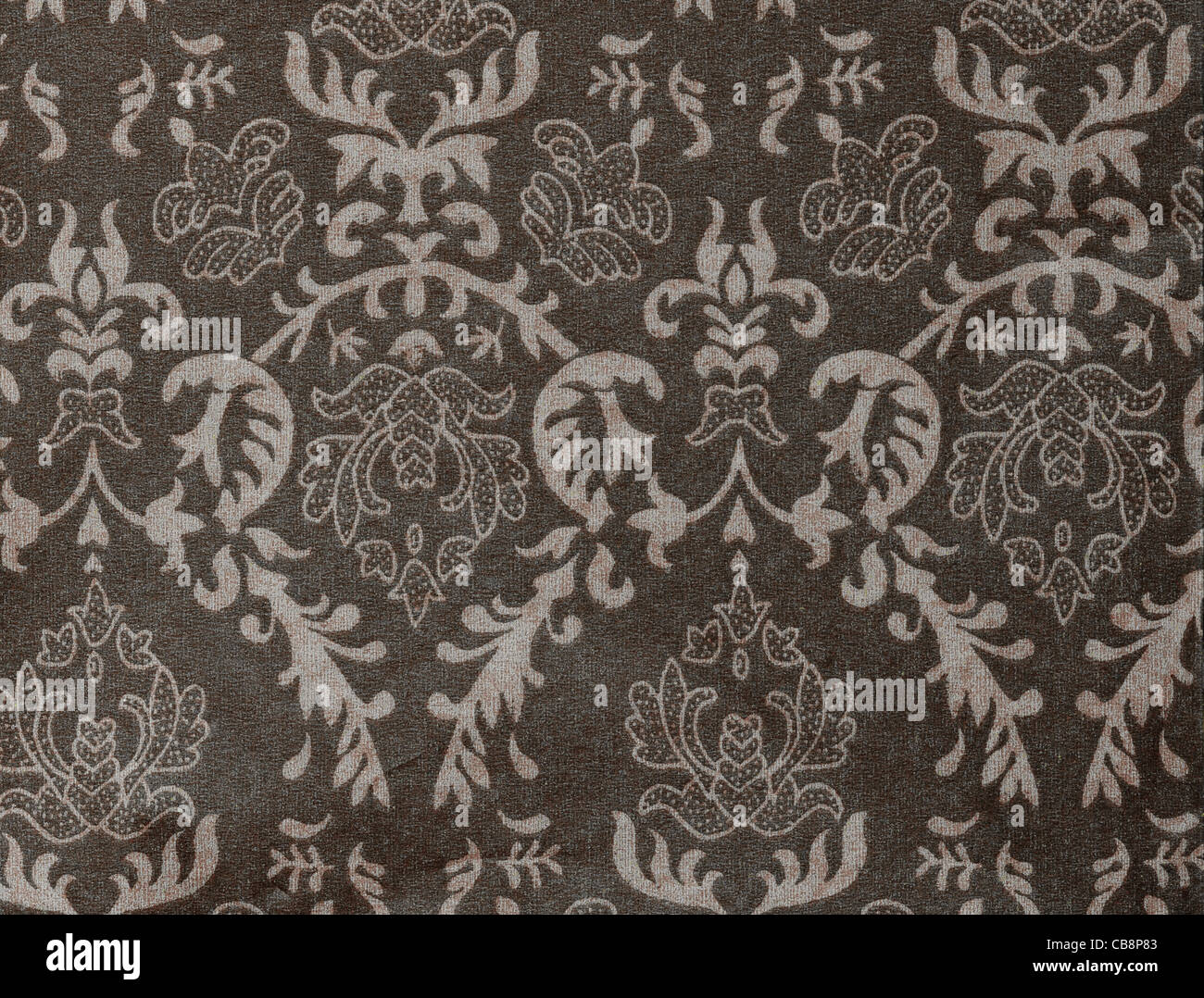 faded dark-grey vintage background with damask-like ornamental pattern ...