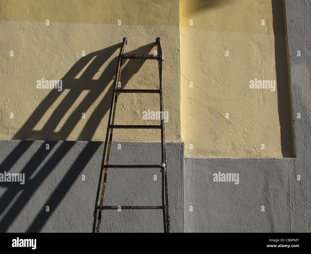 Ladder Against Wall High Resolution Stock Photography and Images - Alamy