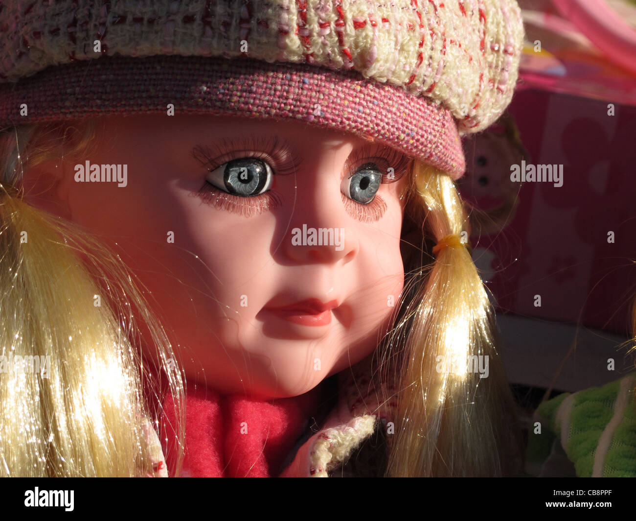 bay doll for sale on market stall stand Stock Photo - Alamy