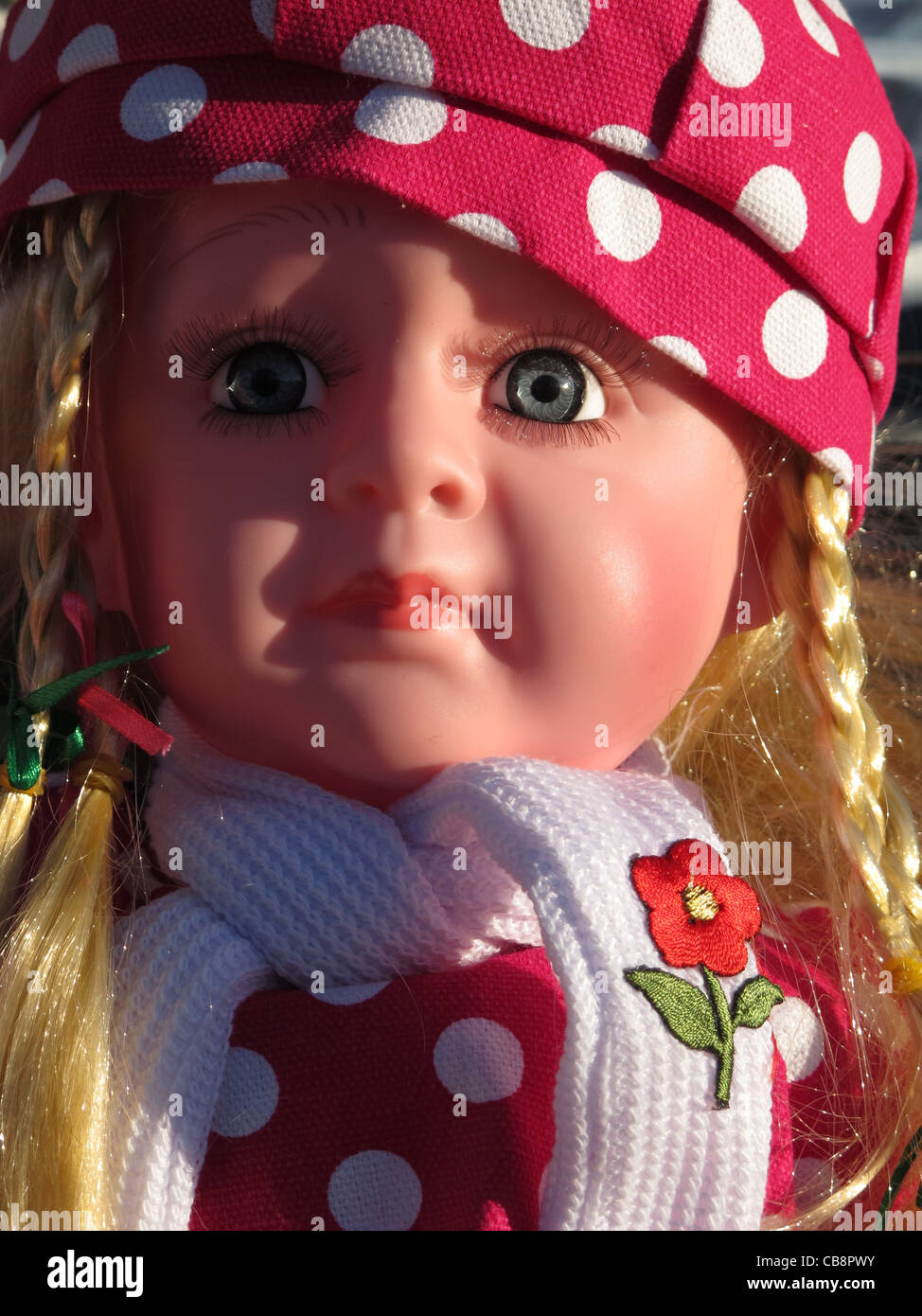 bay doll for sale on market stall stand Stock Photo - Alamy
