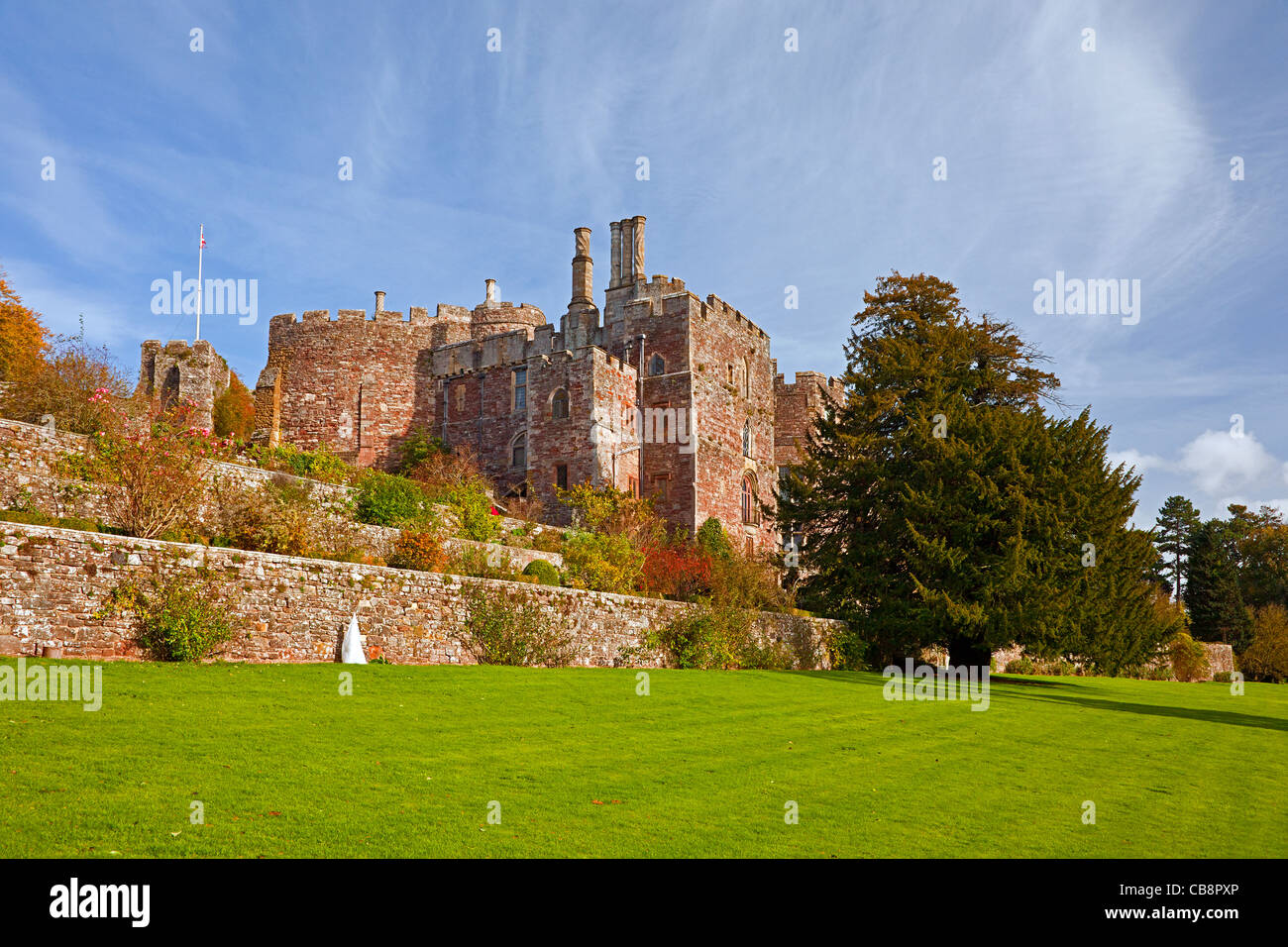 The terraced gardens at Berkeley Castle, Gloucestershire, England, UK ...