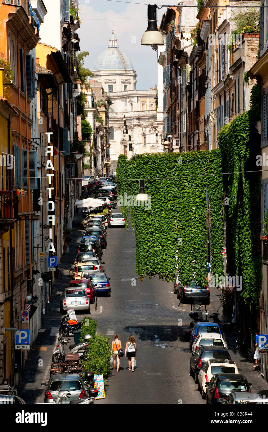 Via Panisperna with a view to the church of Santa Maria Maggiore, Rome ...