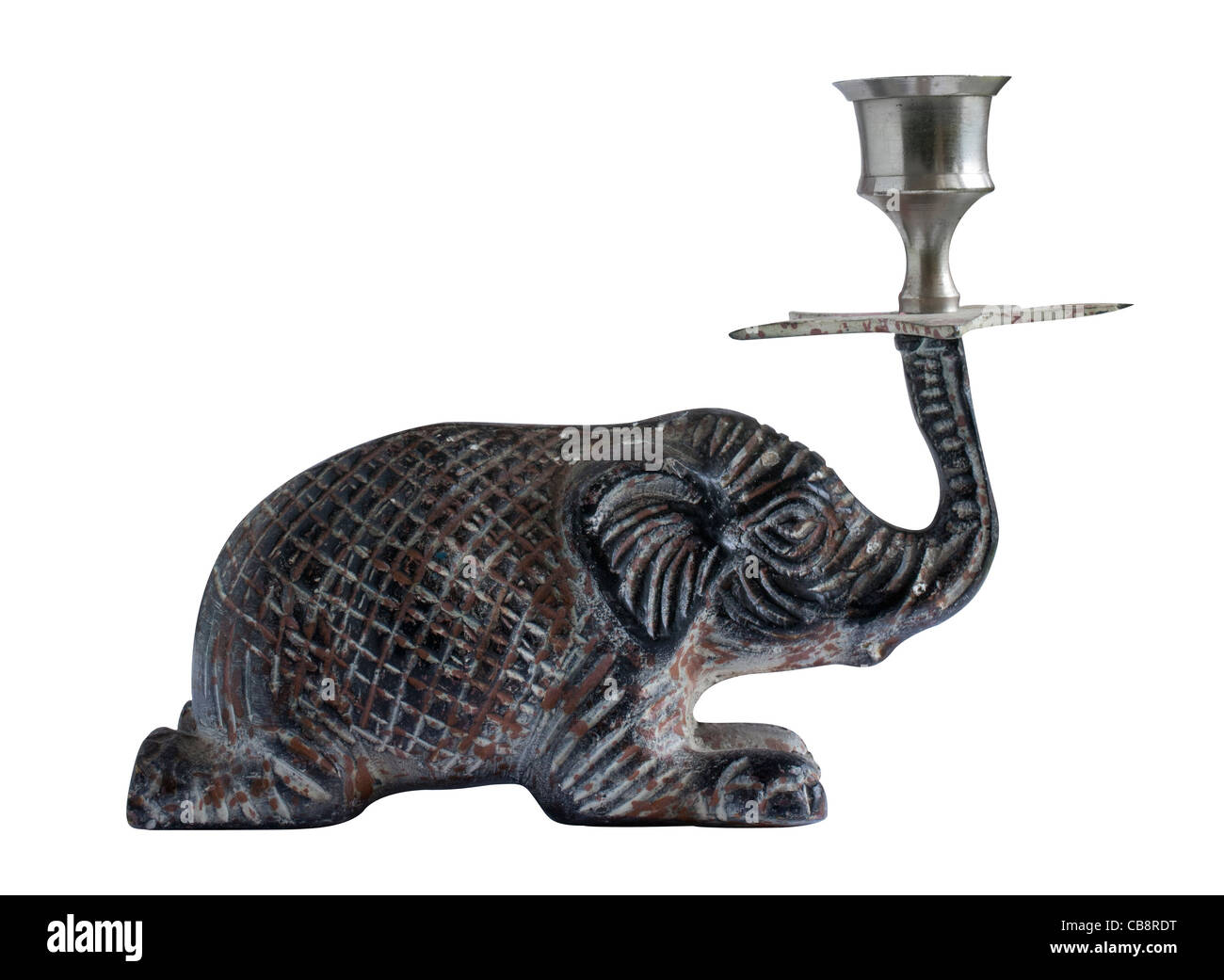 candlestick elephant on white Stock Photo - Alamy