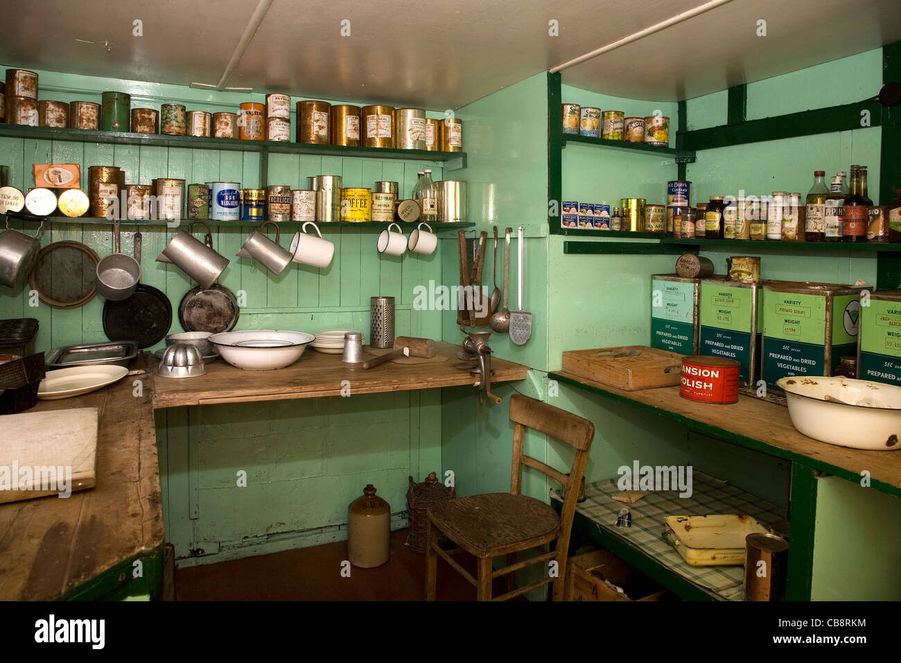 Interior of museum Bransfield House, former British base at Port ...