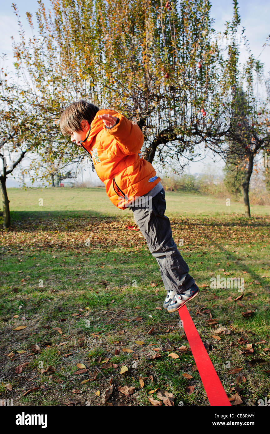 Slackline Child High Resolution Stock Photography and Images - Alamy