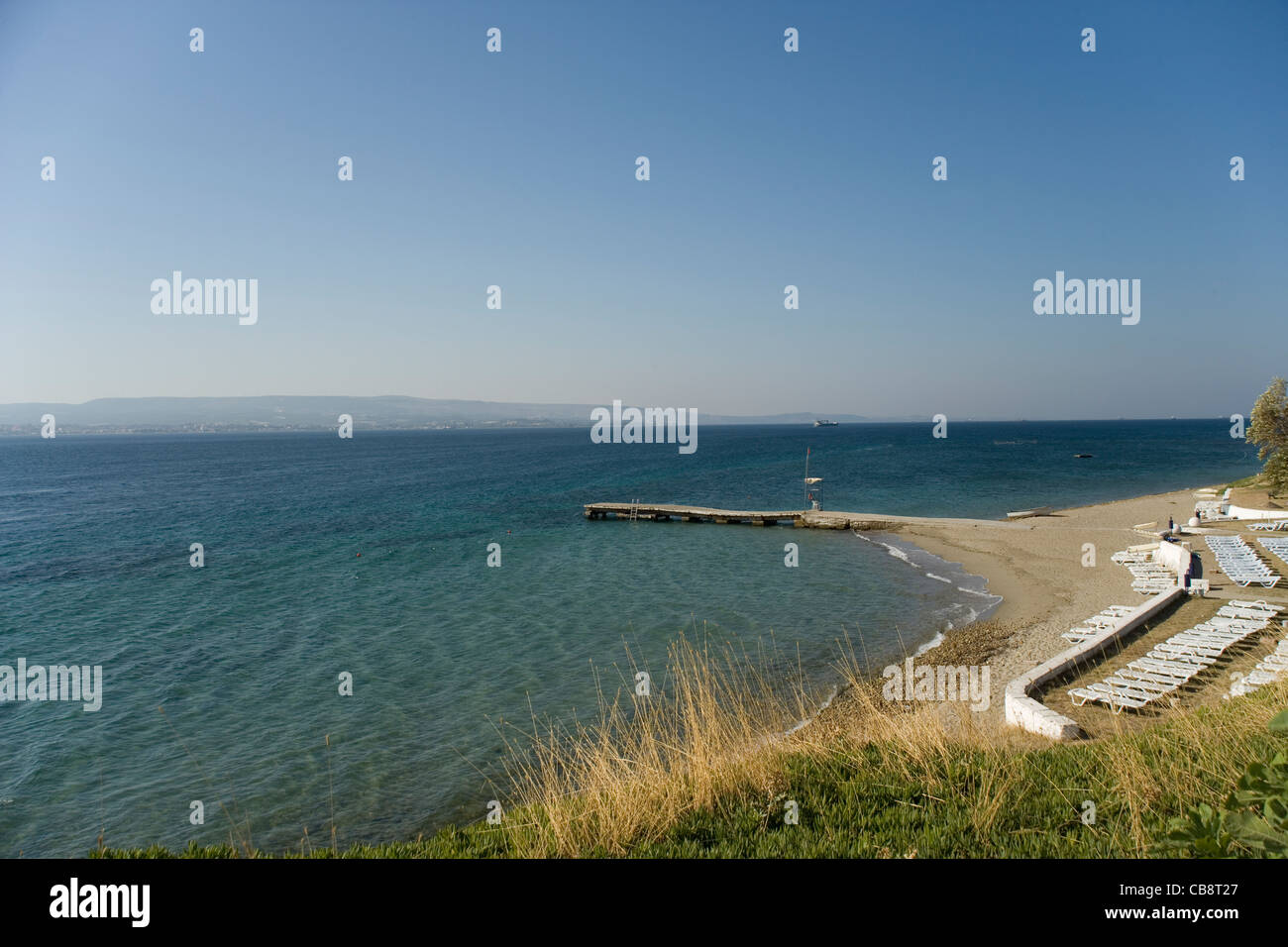 View of the Dardanelles looking over to Asia from the Kilid Bahr Fort ...