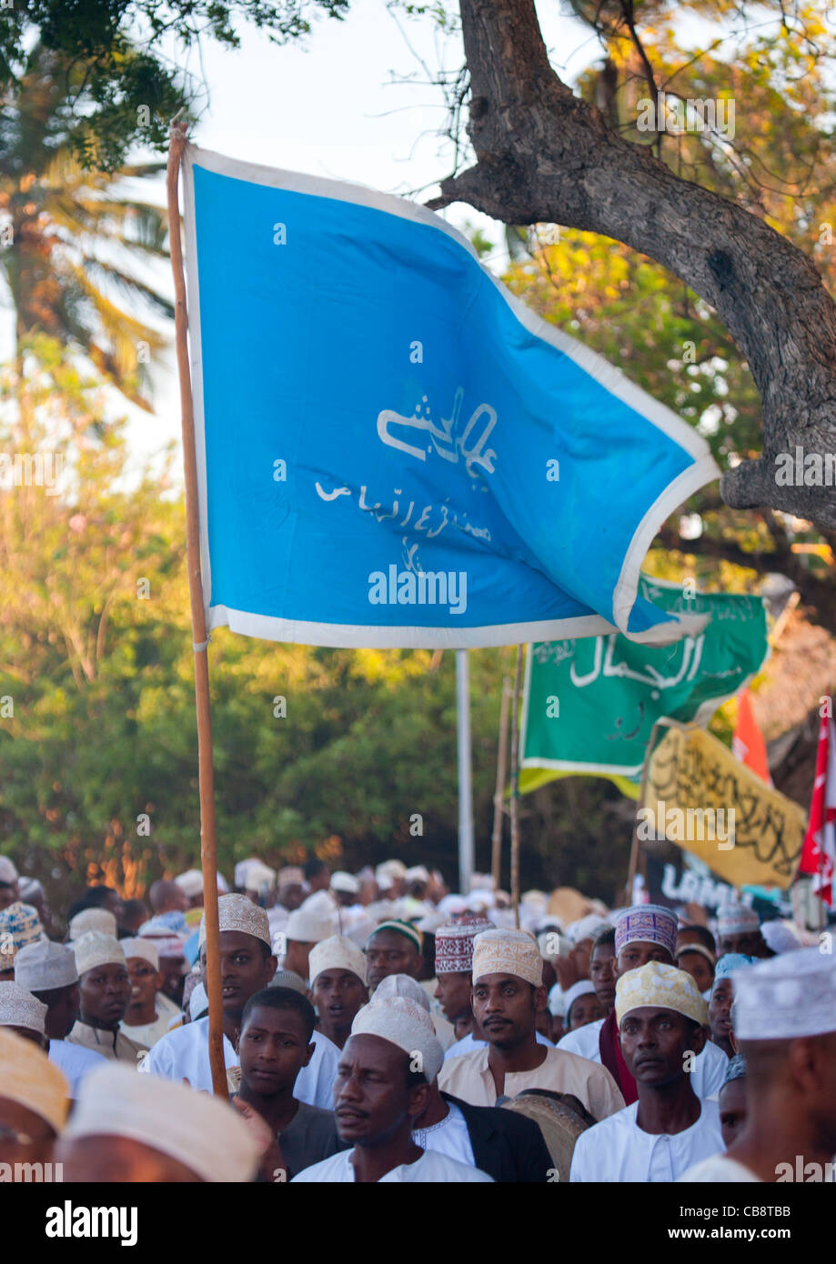 Men Parading During Maulidi Festival in Lamu Kenya Stock Photo - Alamy
