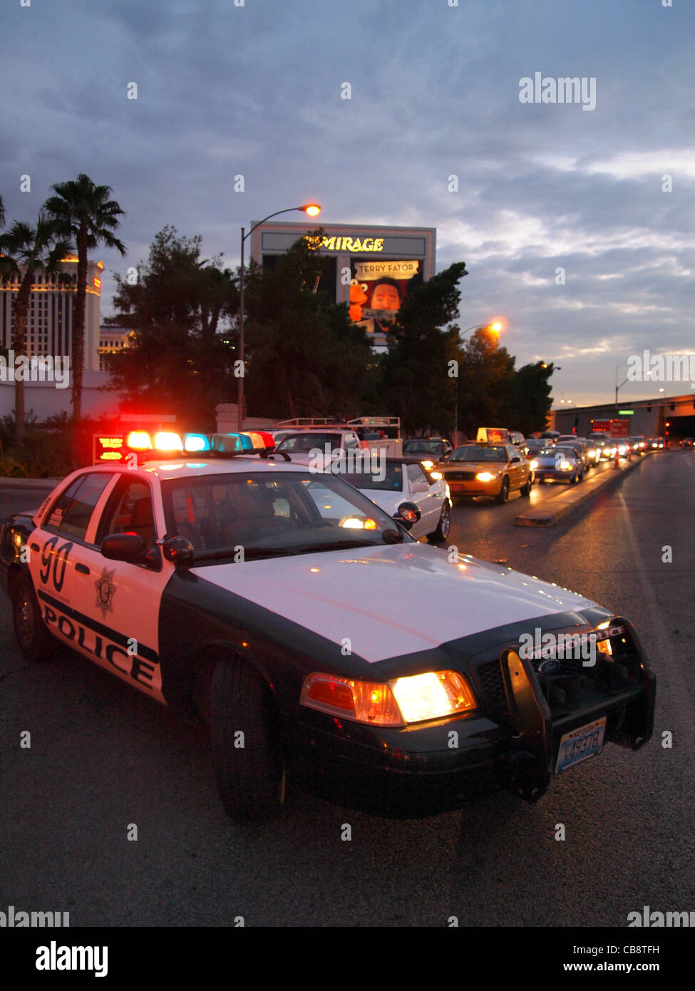 Police road block hi-res stock photography and images - Alamy