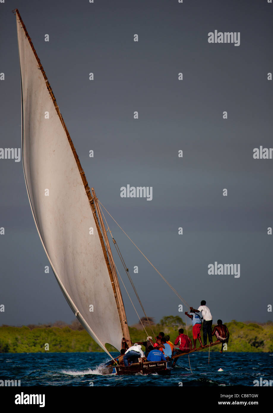 Dhow Race during Maulidi Festival in Lamu Kenya Stock Photo - Alamy