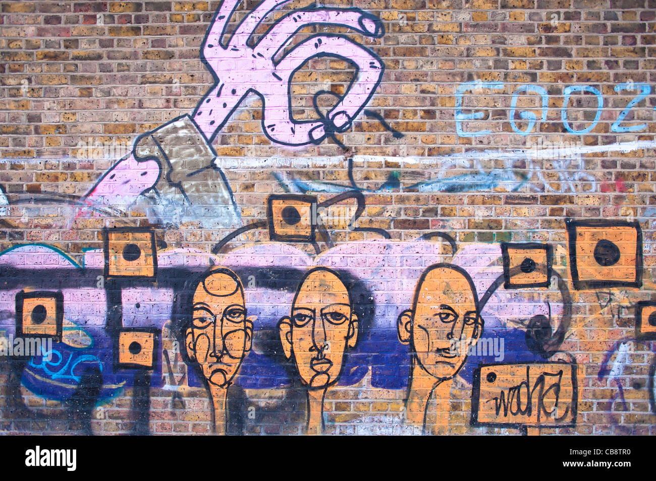 Graffiti by Lee canal, Hackney Wick, London, United Kingdom Stock Photo ...