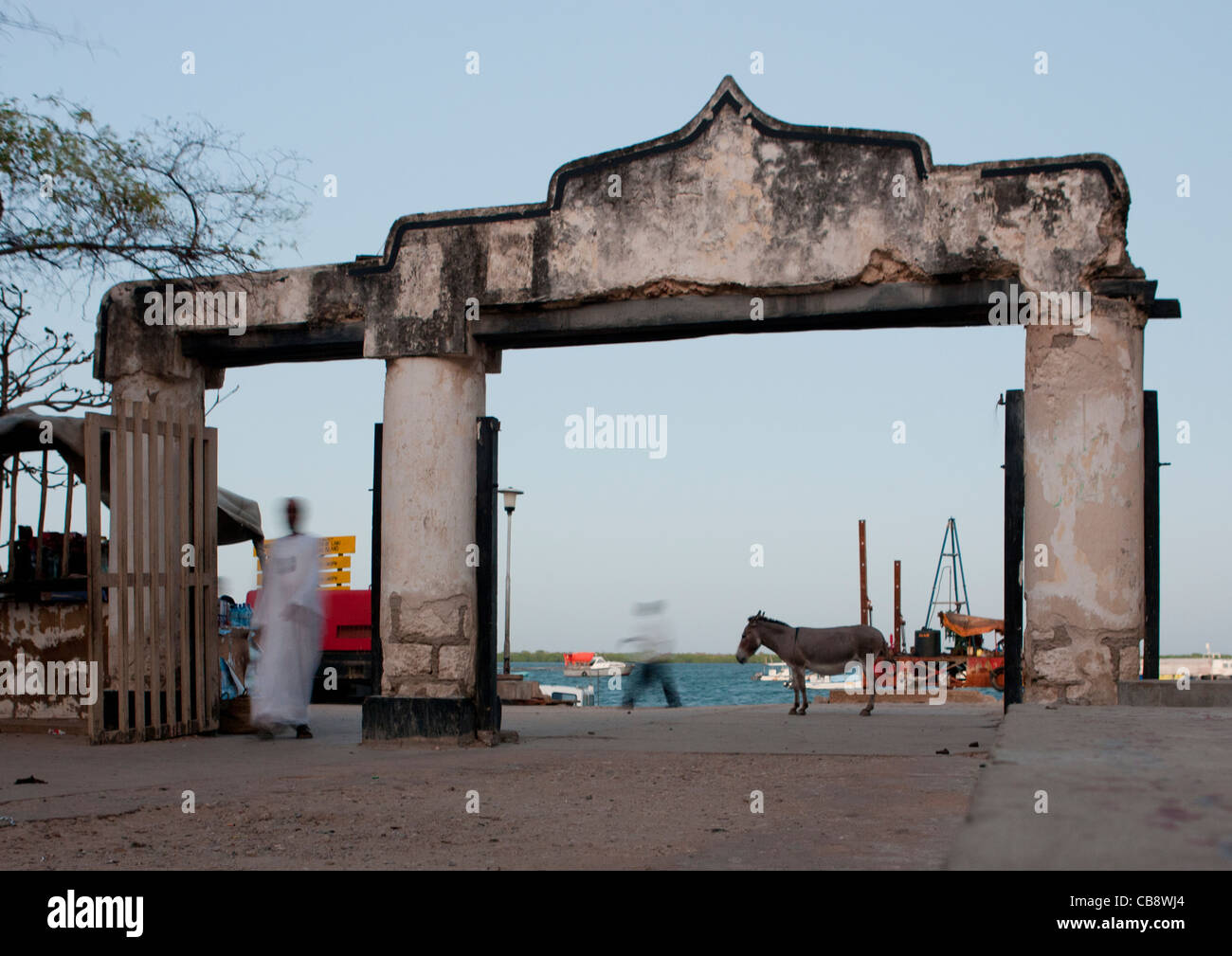 Outdoors standing african ethnicity gate sea hi-res stock photography ...
