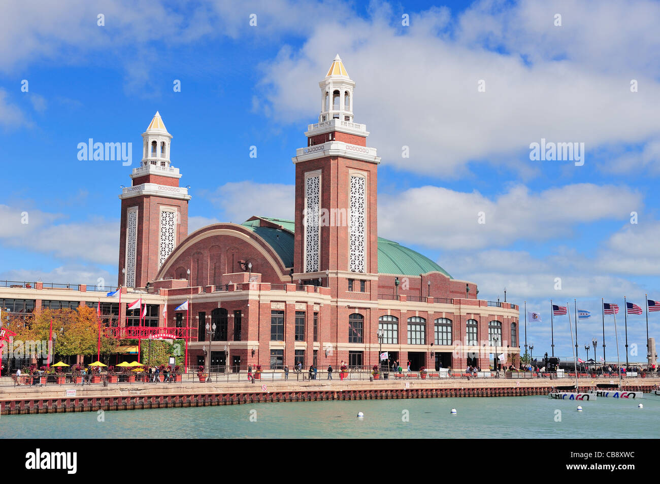 Navy Pier and skyline Stock Photo - Alamy