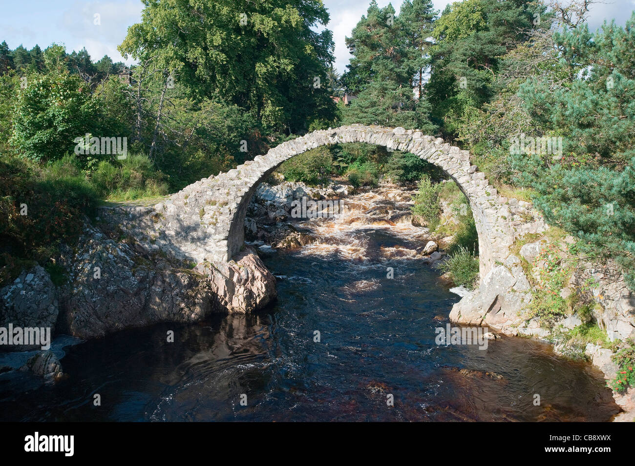 Old Pack Horde Bridge, + Small Lochian, Scottish Highlands Stock Photo ...